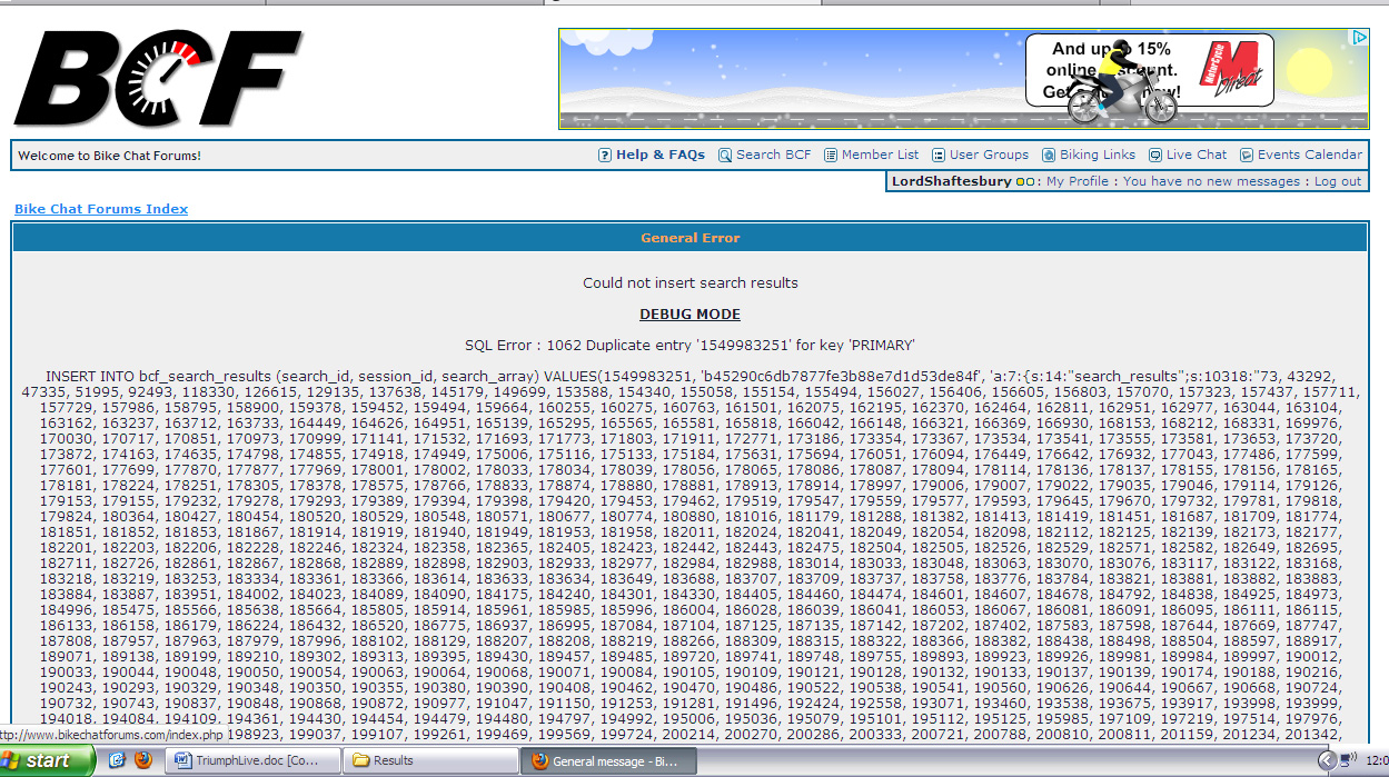 Problems with searching (why can't I find XYZ?!) - Bike Chat Forums